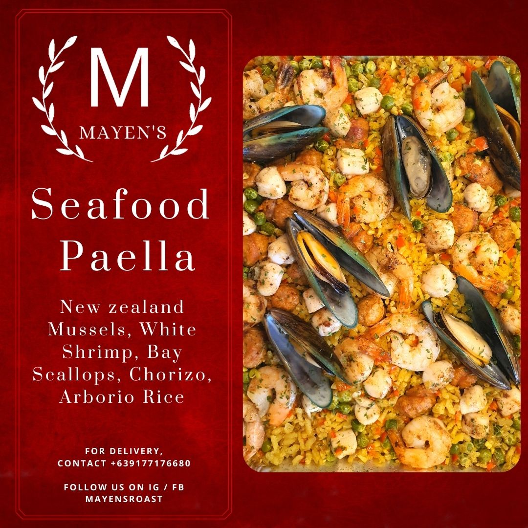Seafood Paella (New Zealand Mussels, White Shrimp , Bay Scallops, Span ...